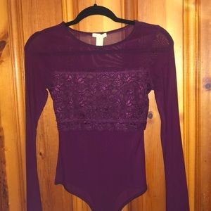 Bozzolo | Other | Mesh Bodysuit With Lace Midriff | Poshmark